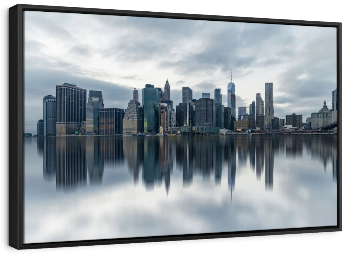 Ebern Designs New York Skyline Reflection Canvas Print | Wayfair