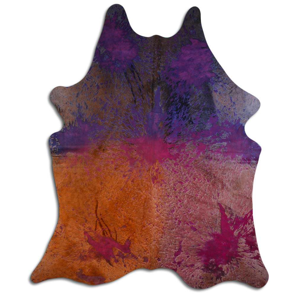Foundry Select ACID WASHED HAIR ON Cowhide RUG DISTRESSED COLORFUL 3 ...