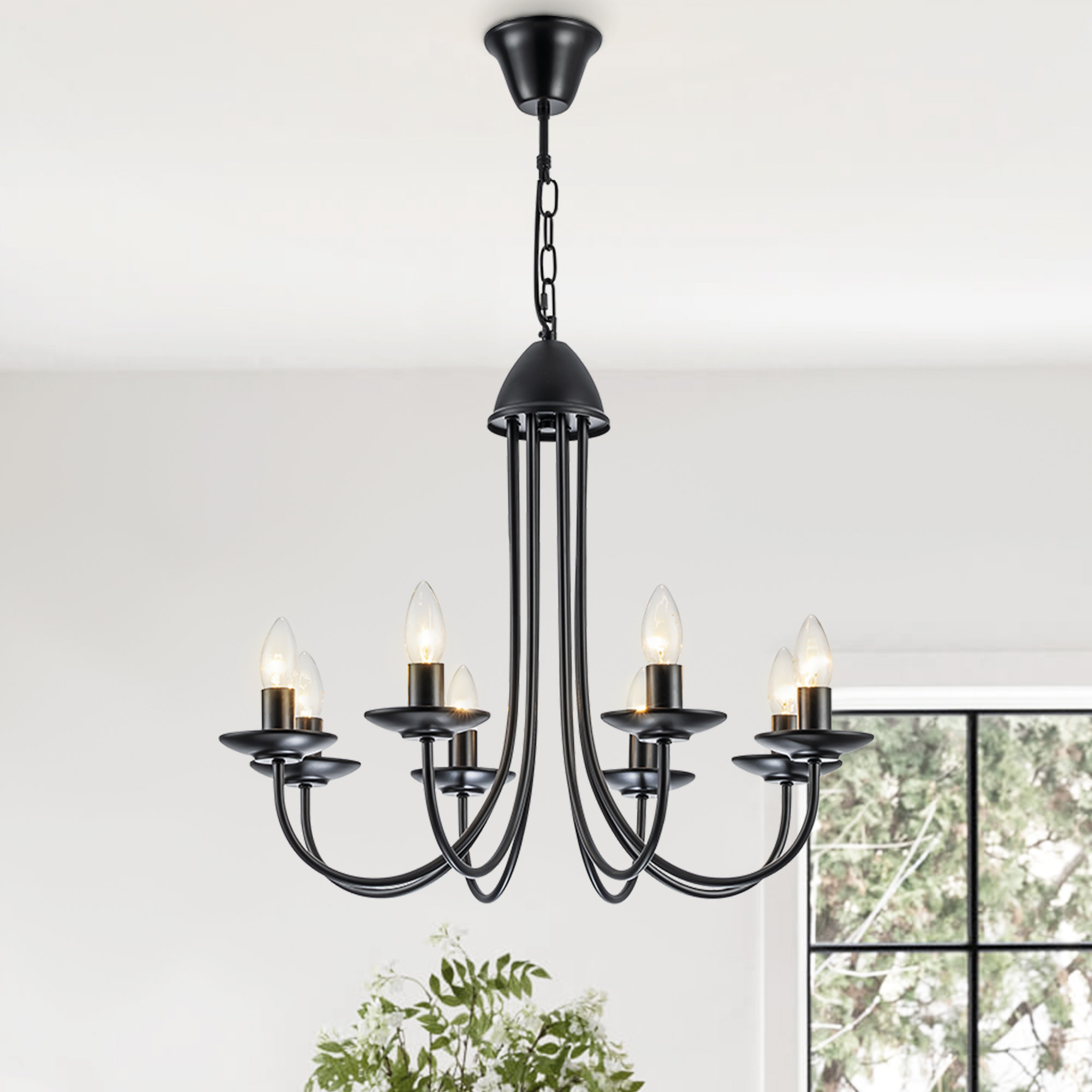 Winston Porter Farmhouse Rustic Industrial Iron Candle Lighting Fixture ...