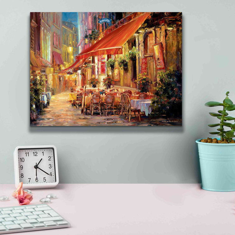 Red Barrel Studio® Epic Graffiti 'Cafe In Light' By Haixia Liu, Canv ...