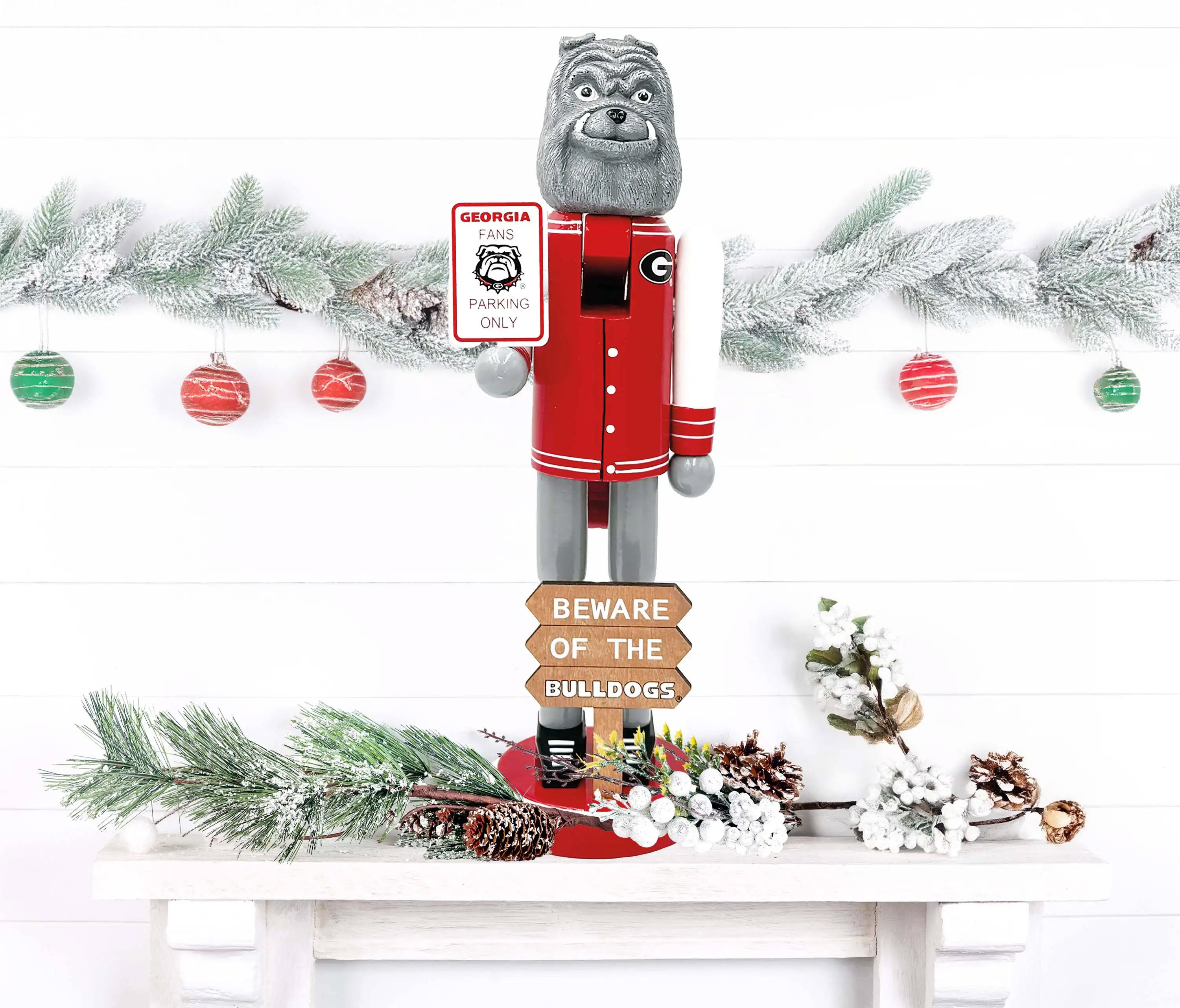 Santa's Workshop 12” Georgia Beware of the Bulldogs Nutcracker | Wayfair