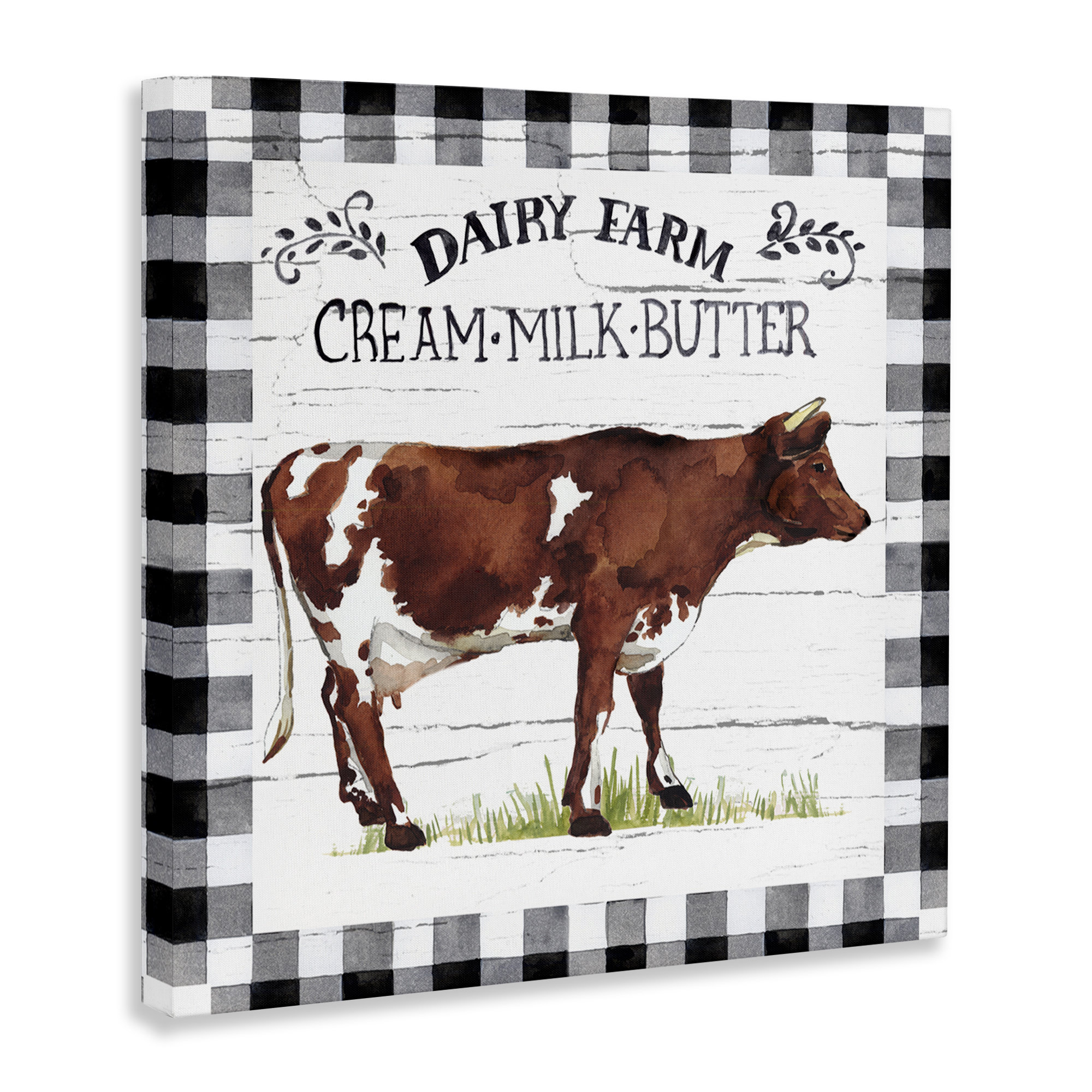 Ophelia & Co. Rustic Spring Cow Canvas Wall Art by Elena Vladykina ...