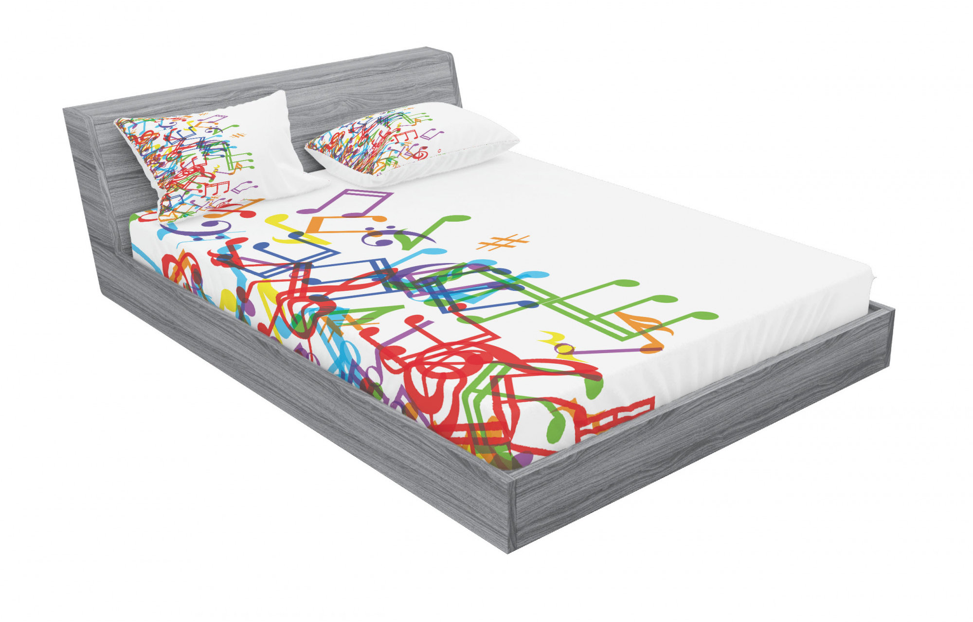 Ambesonne Trippy Music Notes with Clef Rhythm Tempo Melody Harmony ...