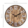 NeXtime 20-Inch Wooden Wall Clock With Metal Numbers | Wayfair