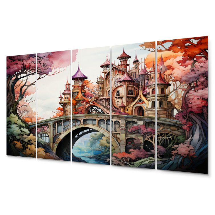 DesignArt Beige Bridge Whimsical Archway - Architecture Metal Wall ...