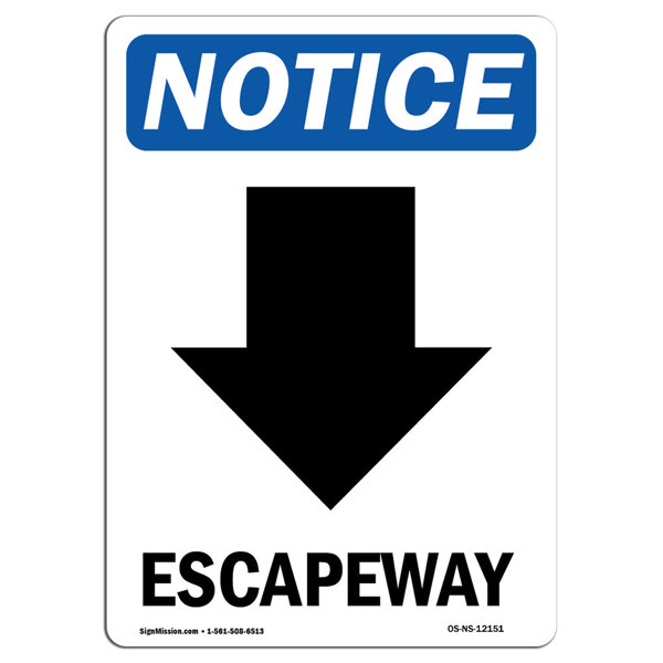 SignMission Escapeway Sign with Symbol | Wayfair