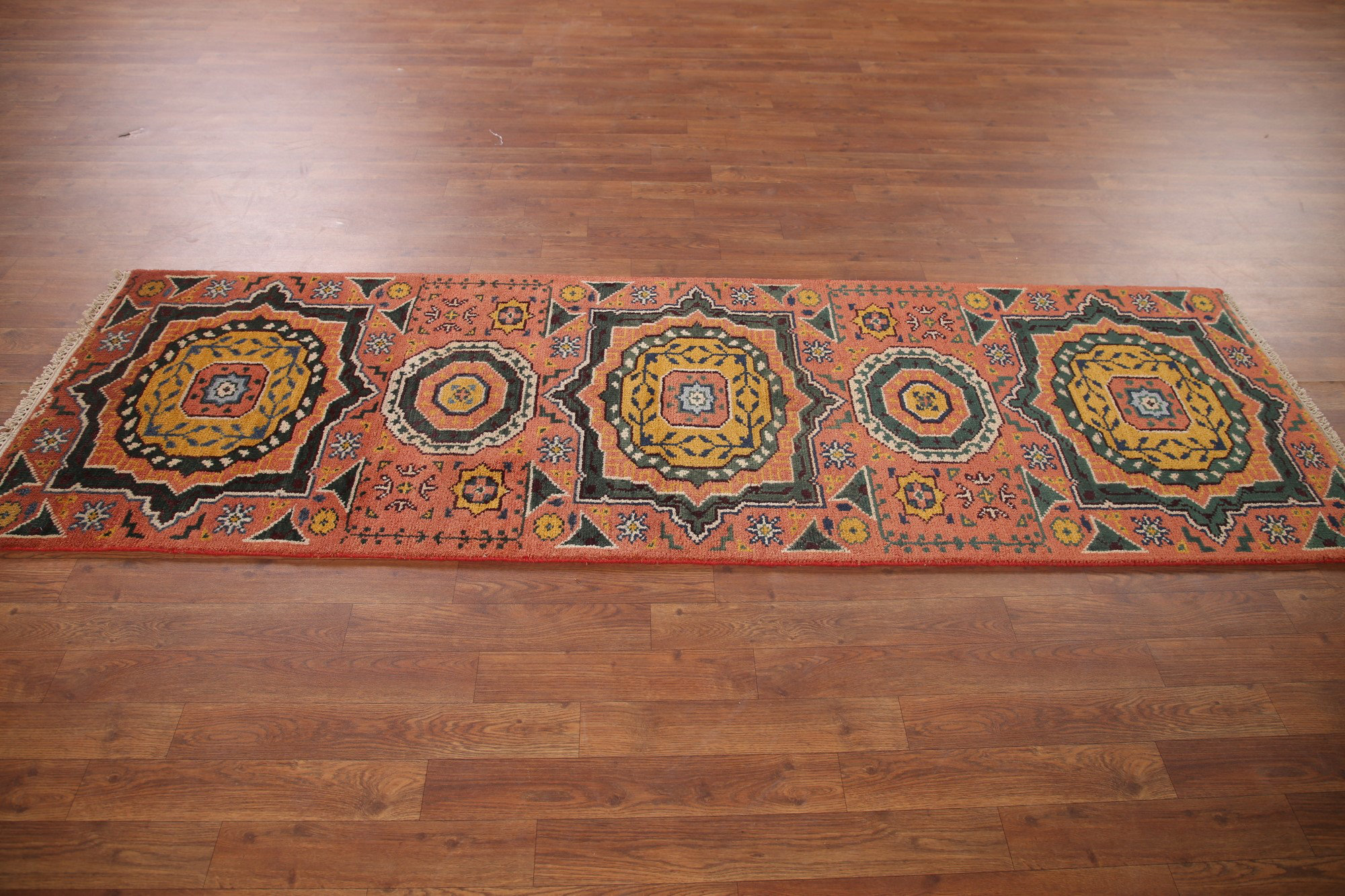 Wildon Home® Geometric Traditional Wool Runner Rug 3x8 | Wayfair