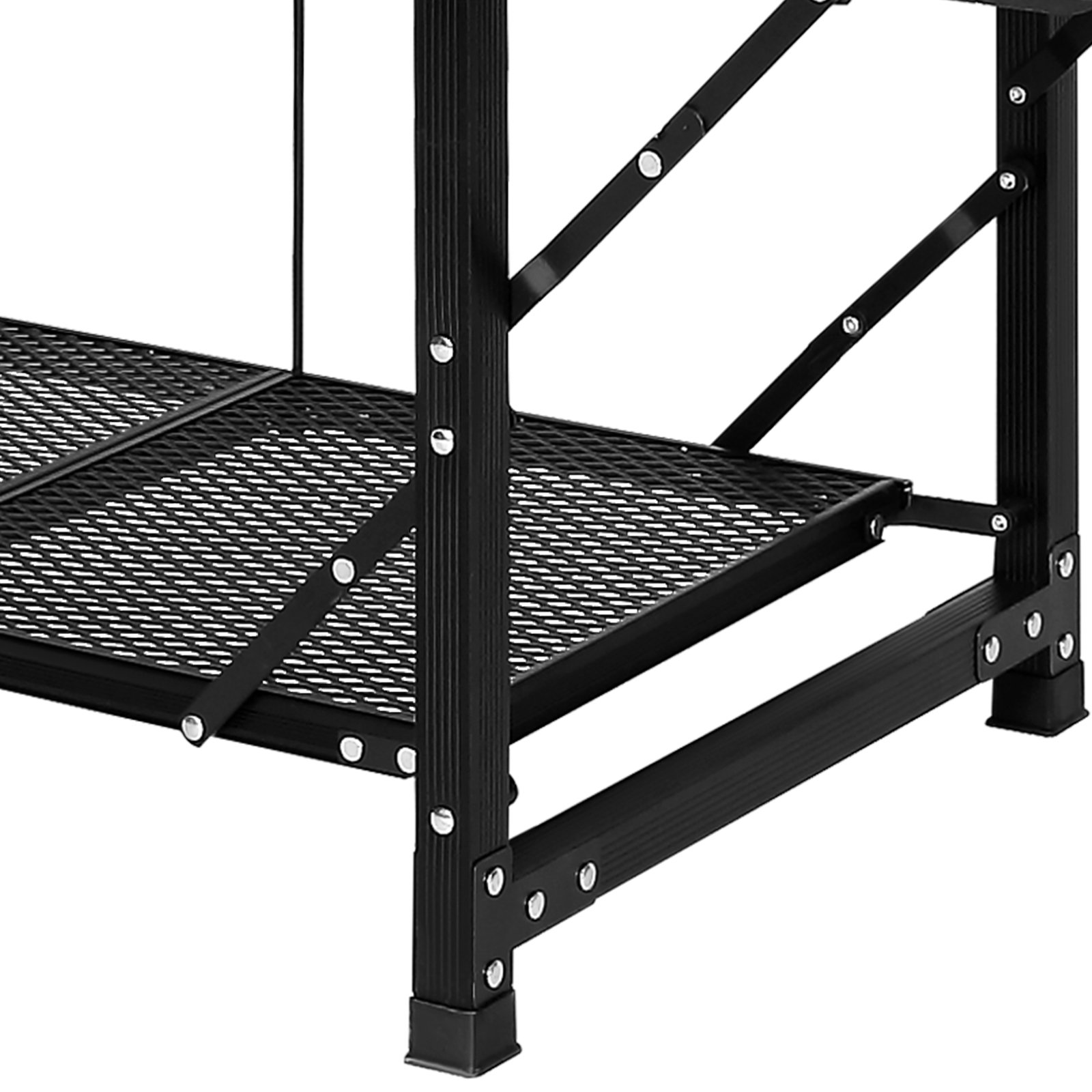 VEVOR Camping Kitchen Table, One-piece Folding Portable Cook Station ...