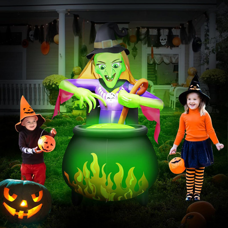 The Holiday Aisle® 8FT Halloween Inflatables Outdoor Decoration, Giant ...