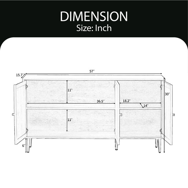 Bay Isle Home™ Nataly 57'' Sideboard | Wayfair