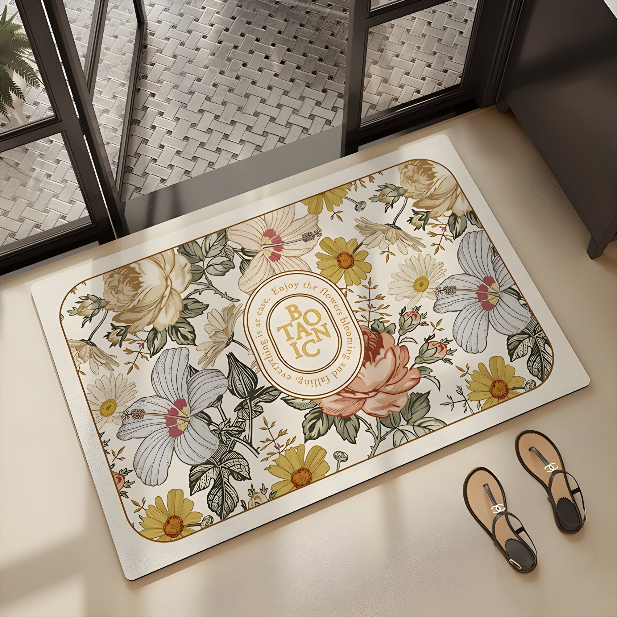 Infinity Bathroom Rug - Quick Dry Non-Slip Absorbent Doormat For Toilet ...