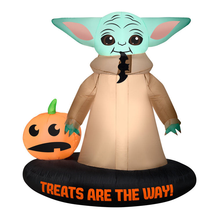 Gemmy Industries Airblown Inflatable Grogu With Jack-O-Lantern ...