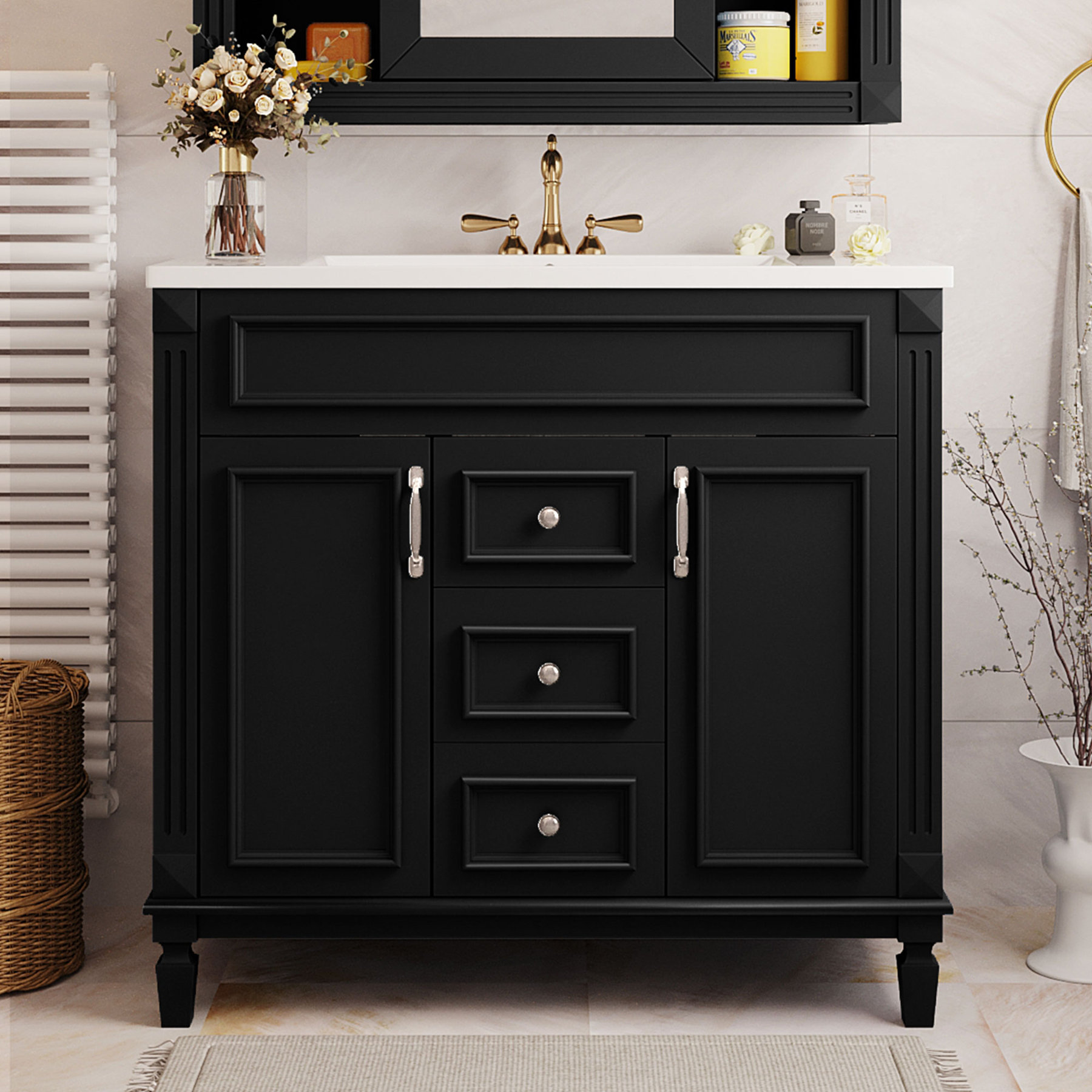 Charlton Home® Modern 36'' Bathroom Vanity with Top Sink | Wayfair