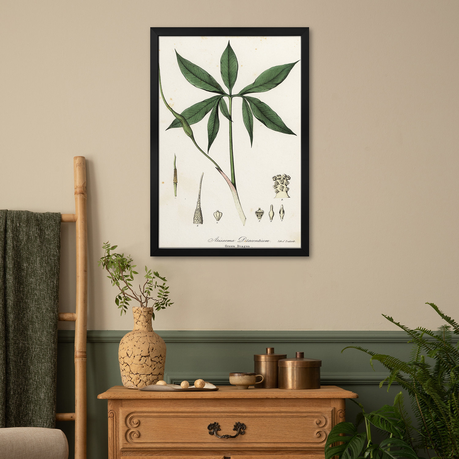 Red Barrel Studio® Green Dragon Or Dragon-Root - Wall Art Print ...