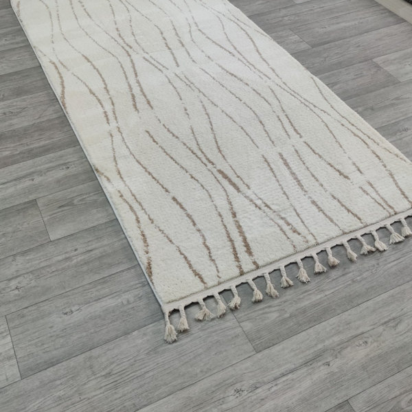 Metro Lane Brekyn White Beige Area Rug | Wayfair.co.uk