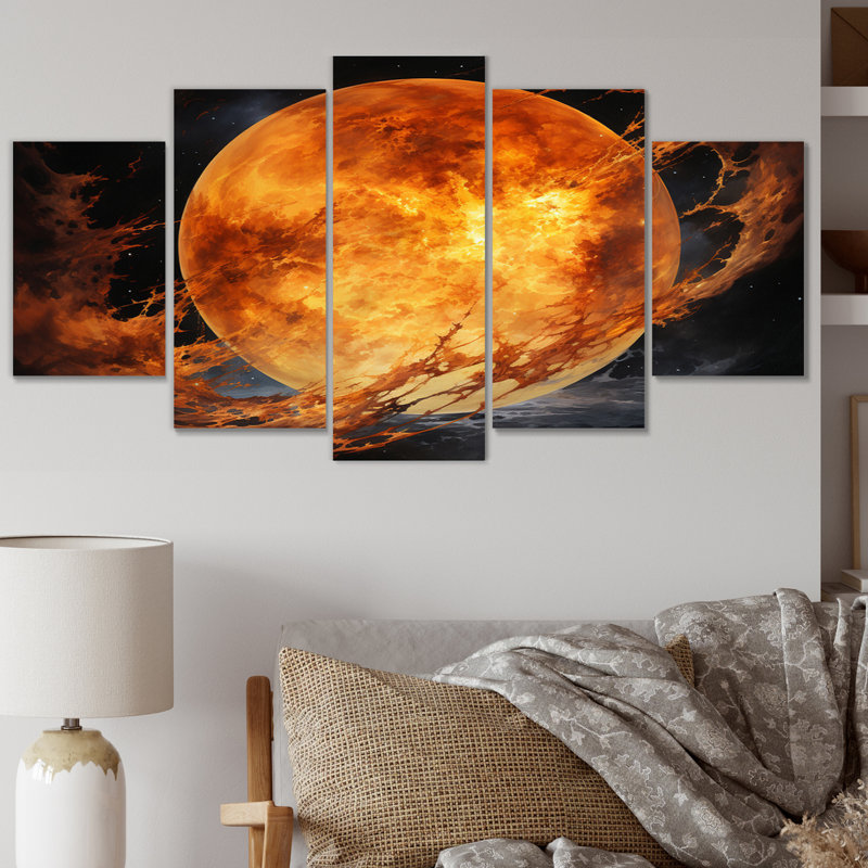 Wrought Studio™ Planet Venus Glowing Amber I - Venus Canvas Art Print ...