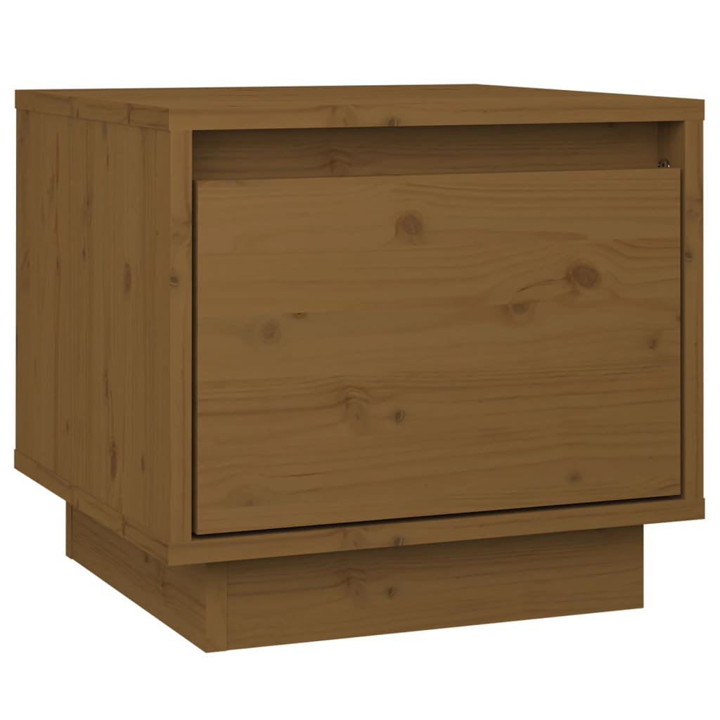 vidaXL Bedside Cabinet Solid pinewood Compact Storage | Wayfair