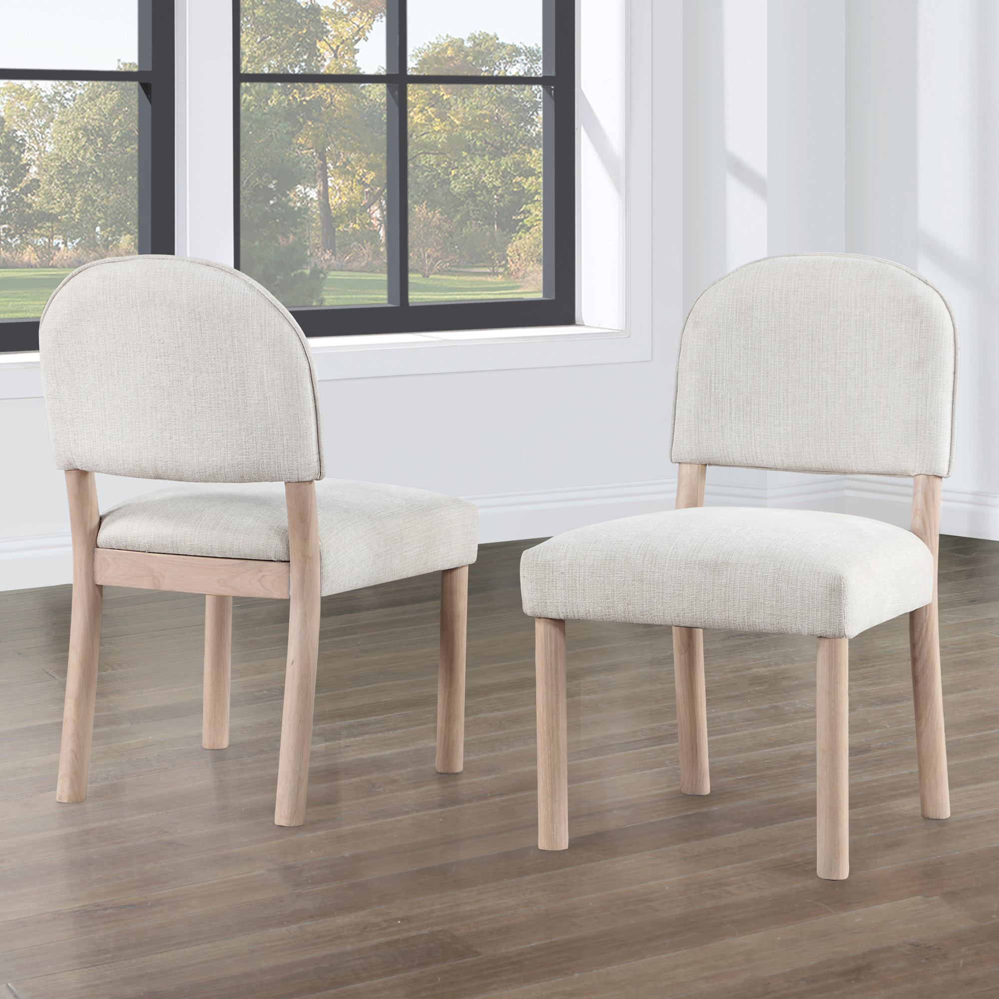 Joss & Main Coleson Upholstered Back Side Chair in Beige & Reviews ...