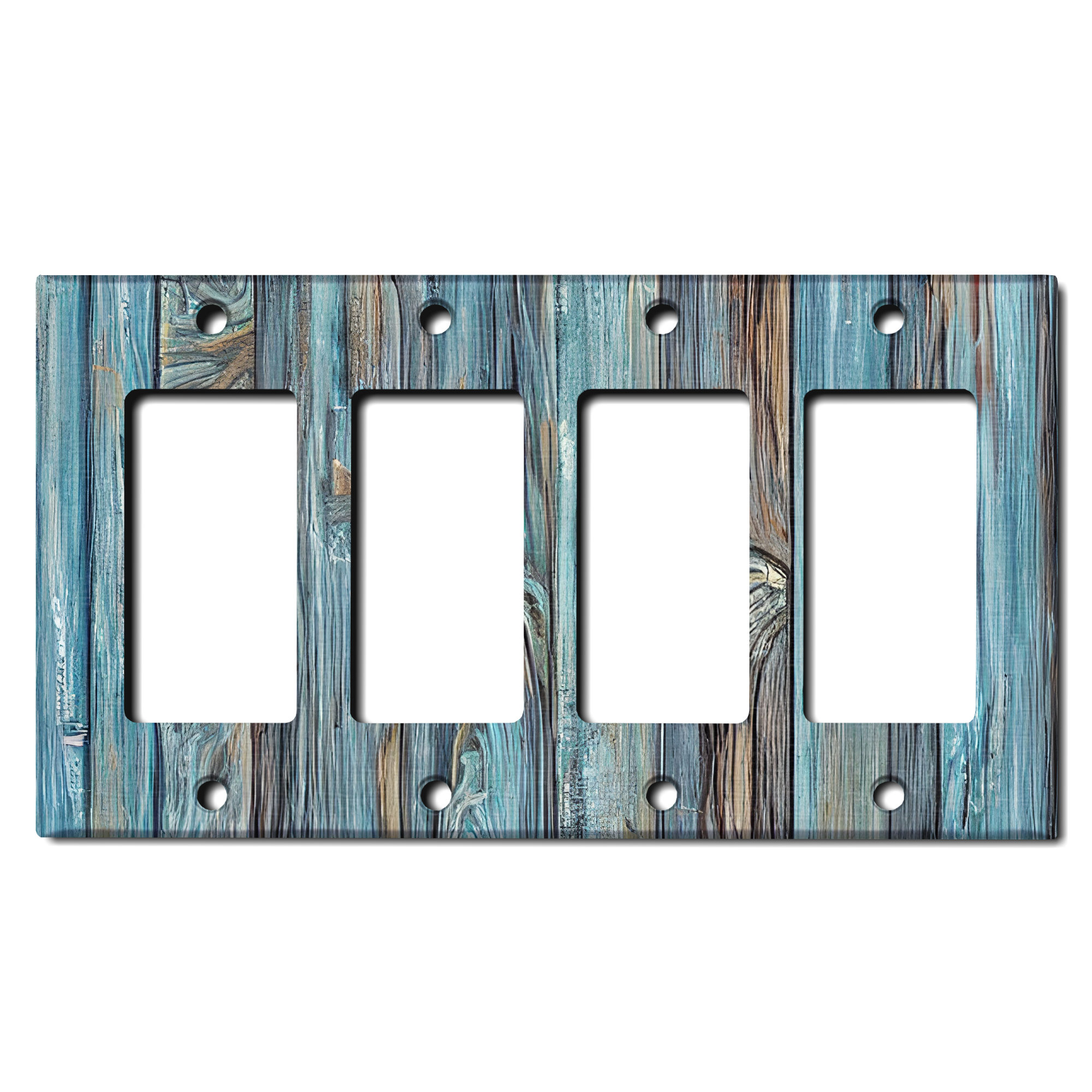 WorldAcc Wood 4-Gang Rocker Wall Plate | Wayfair