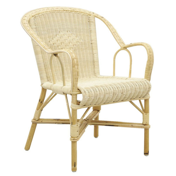 Bay Isle Home Frog Armchair In Manau And Natural Rattan Plywood ...