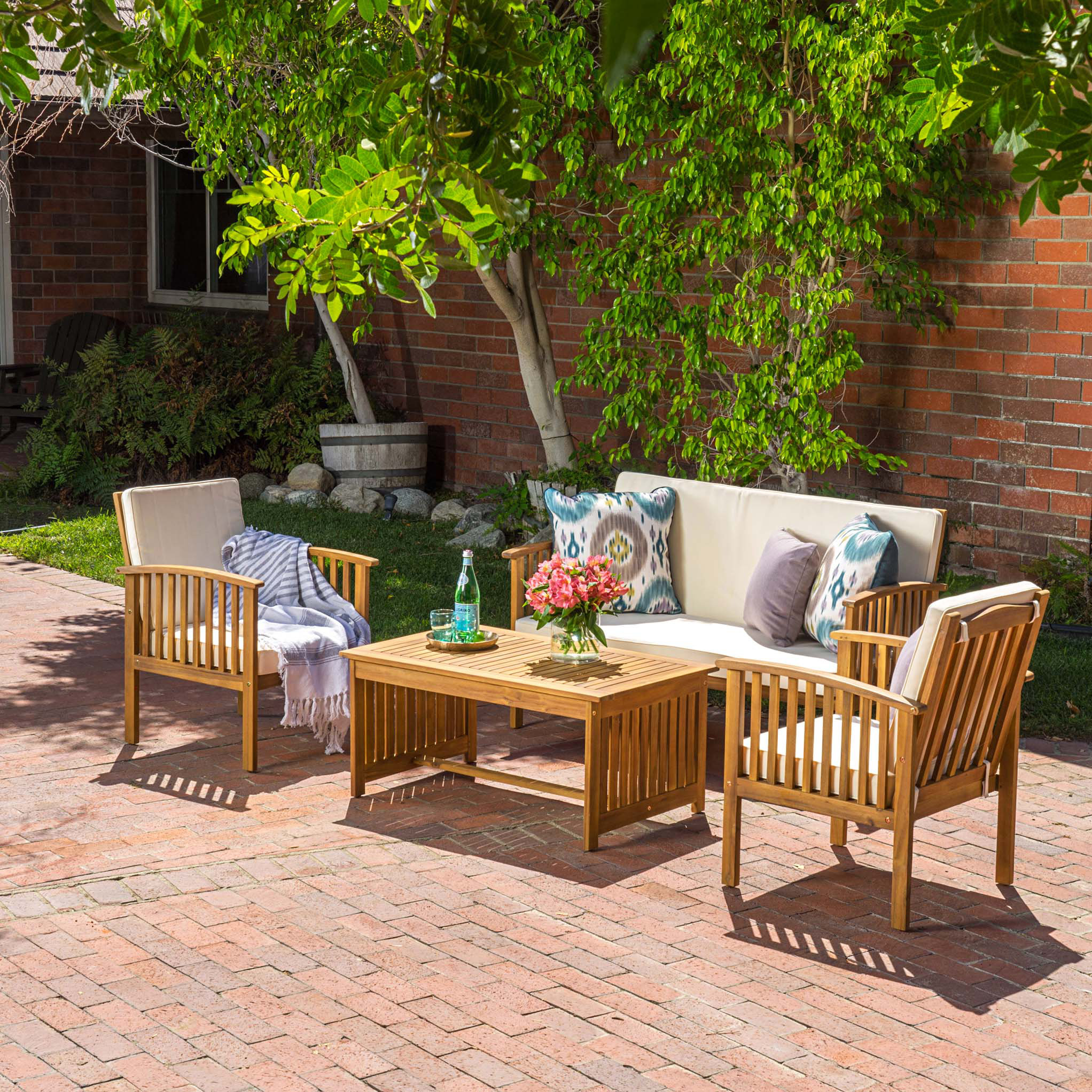 Highland Dunes 4PCS Outdoor Patio CHAT SET | Wayfair