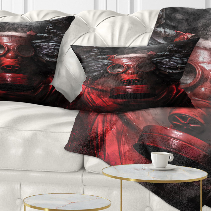 Design Art Nuclear Attack - Contemporary Printed Throw Pillow | Wayfair