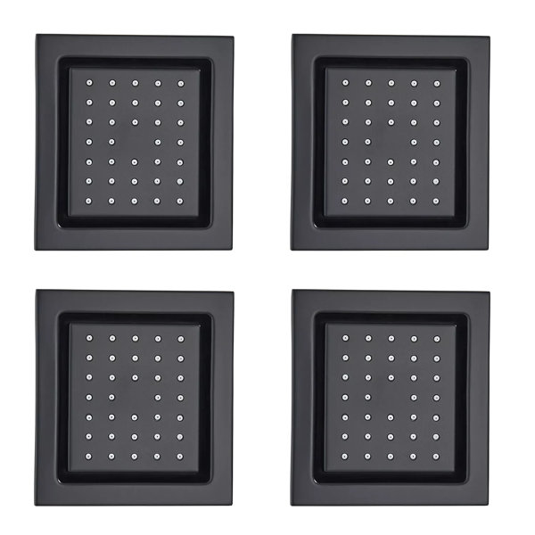 AlenArtWater Matte Black 4 Pcs Shower Body Spray Jets Angle Adjustable ...