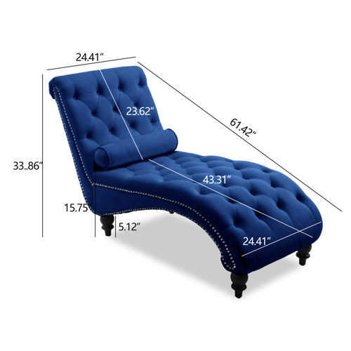 Alcott Hill® Velvet Chaise Lounge | Wayfair