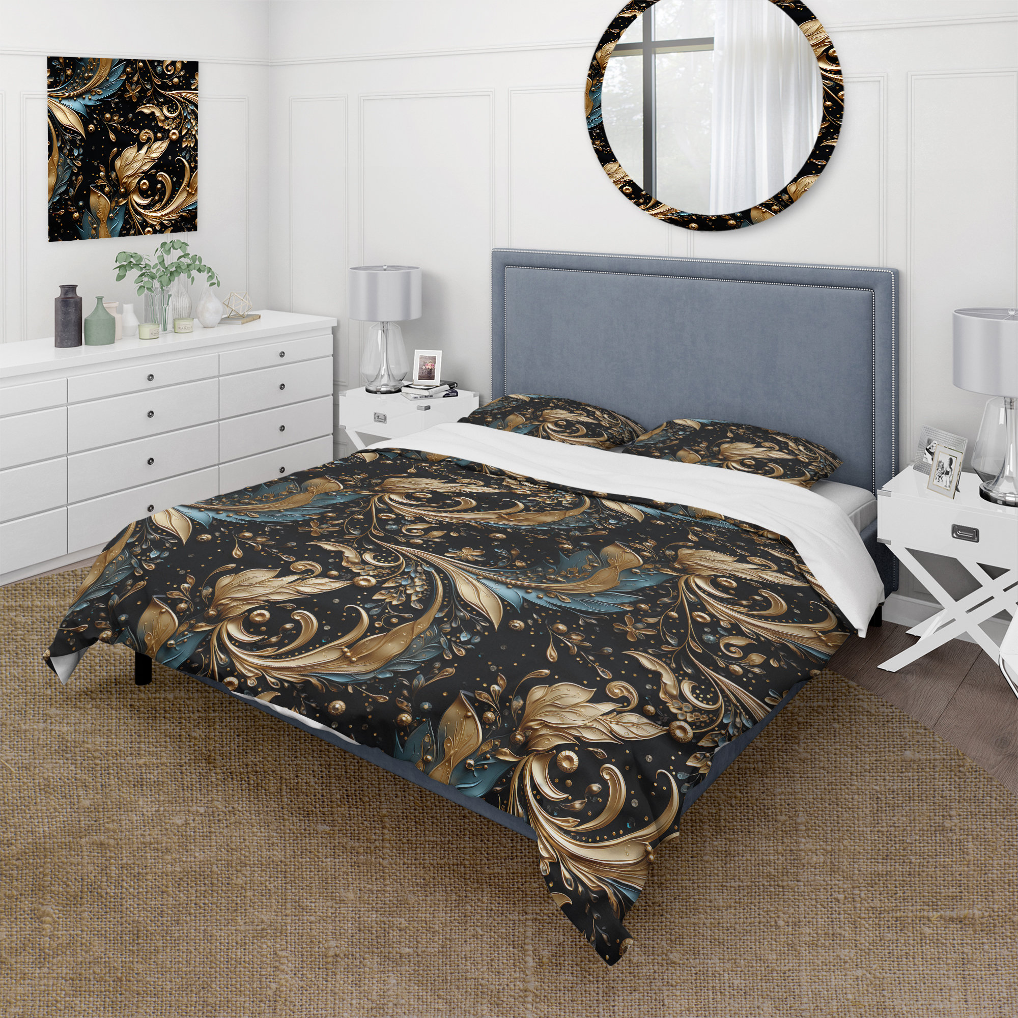 Design Art Gilded Splendor Paisley Pattern II Bedding | Wayfair