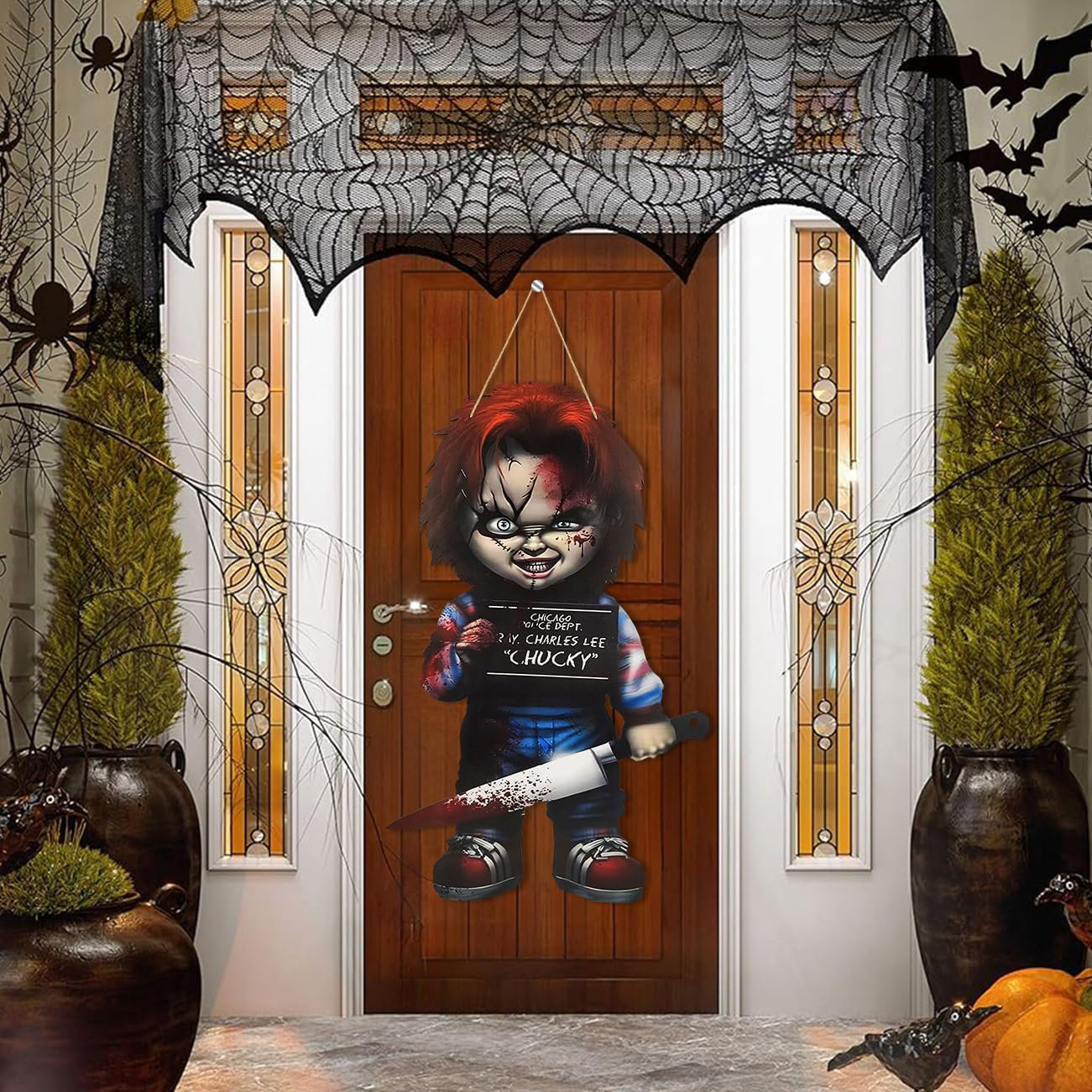 Ophelia & Co. Wooden Door Sign,Halloween Door Hanger Horror Front Door ...