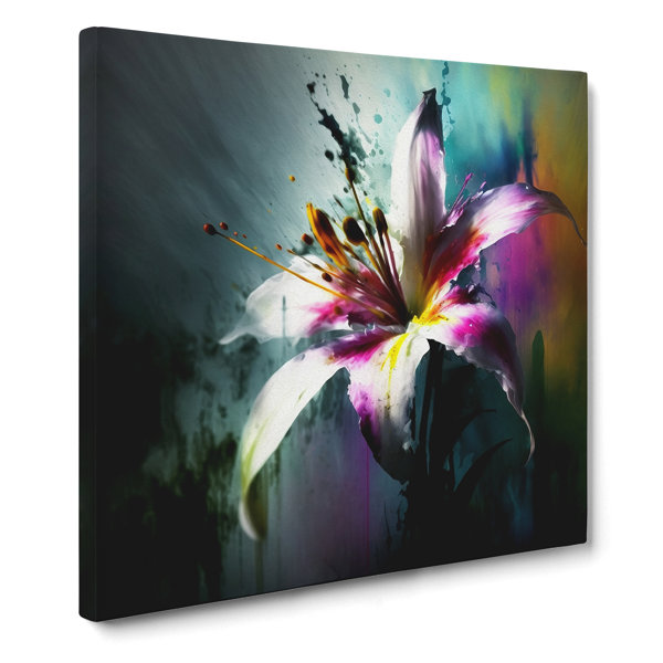 Marlow Home Co. Lily Flower Abstract Expressionism No.1 - No Frame Art ...