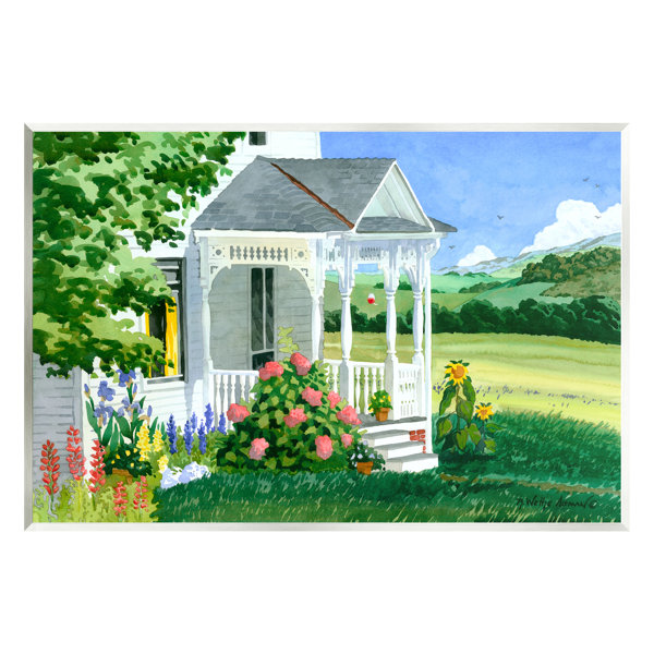 Stupell Industries Cottage Garden Painting On Wood by Robin Altman ...