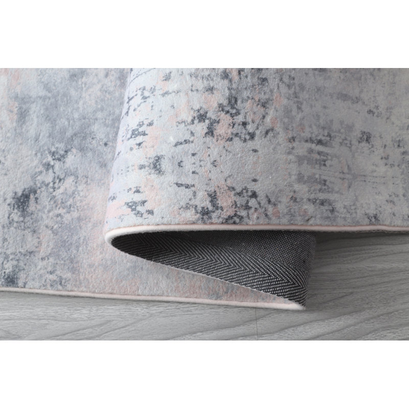 17 Stories Pink/Gray Area Rug | Wayfair
