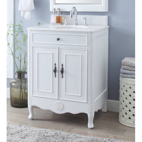 Highland Dunes 26'' Single Bathroom Vanity with Stone Top & Reviews ...