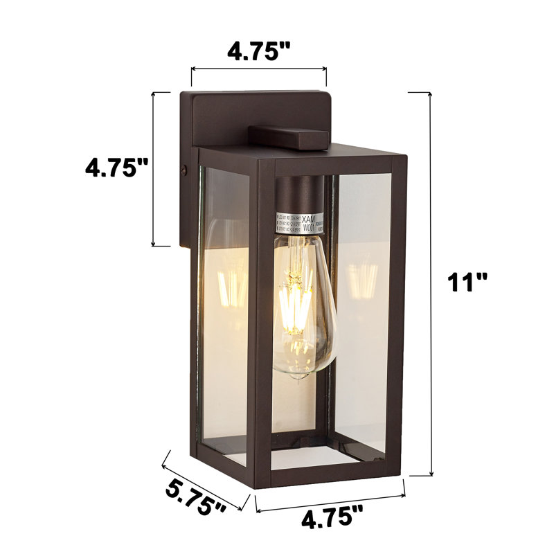 17 Stories Raysean Steel Wall Light | Wayfair