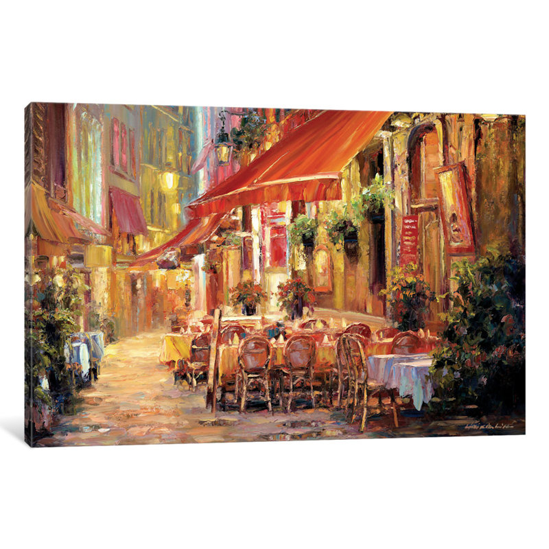 Fleur De Lis Living Café in Light Painting Print on Wrapped Canvas ...