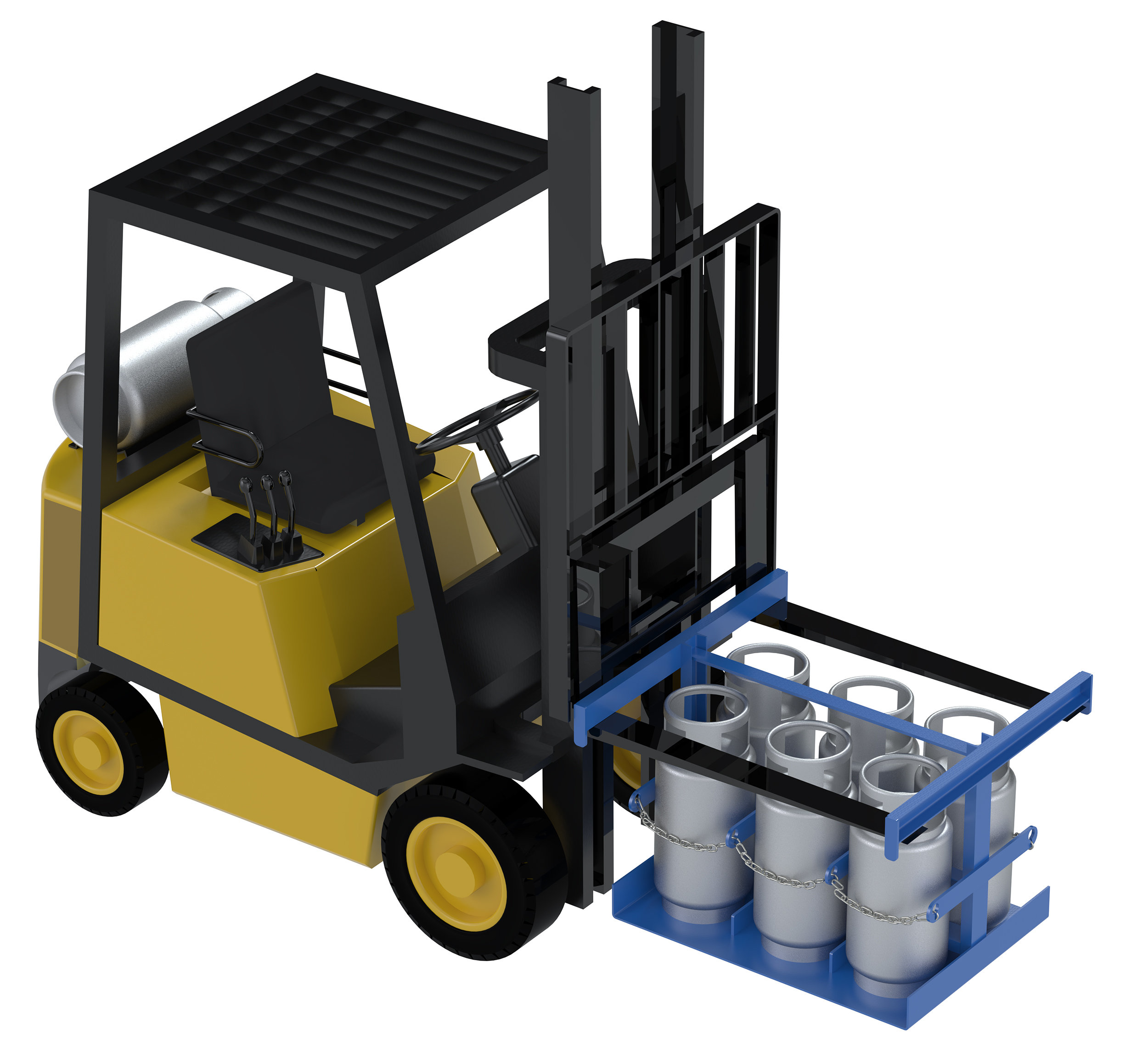 Vestil FORK TRUCK LP TANK CADDY HOLDS 6 TANKS - Wayfair Canada