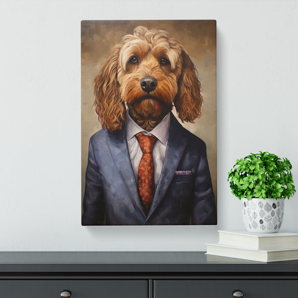 Happy Larry Cockapoo in a Suit Painting No.7 | Wayfair.co.uk