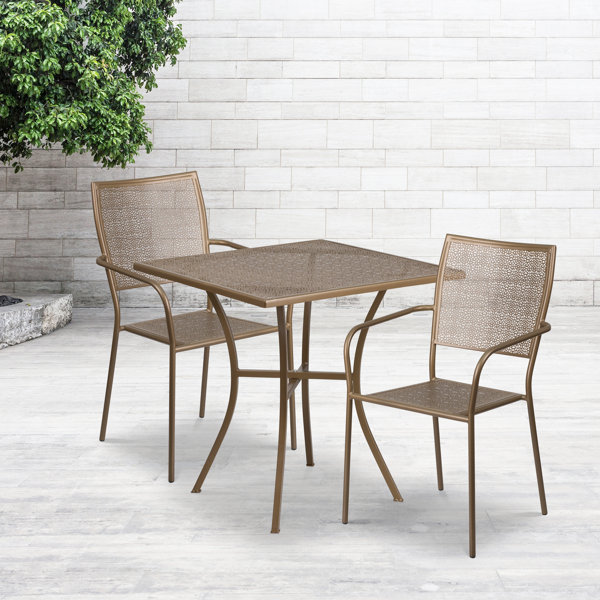 Wade Logan® Chanea Square 2 - Person 28'' Long Bistro Set & Reviews ...