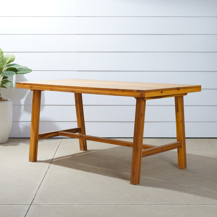 Millwood Pines Macedonia Rectangular Outdoor Dining Table & Reviews ...