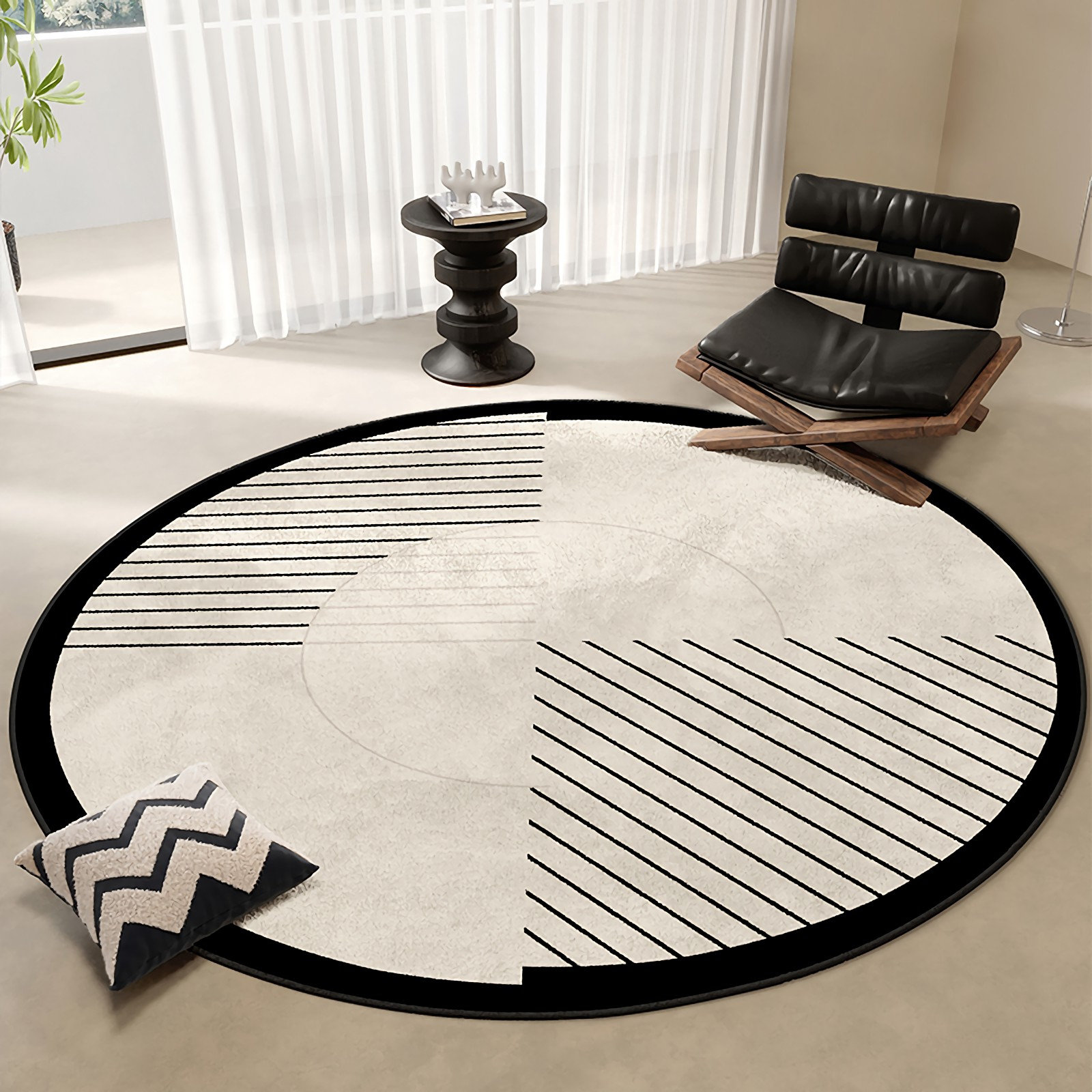 PURHOC Circular Floor Mat, Living Room, Study, Bedroom, Bedside ...