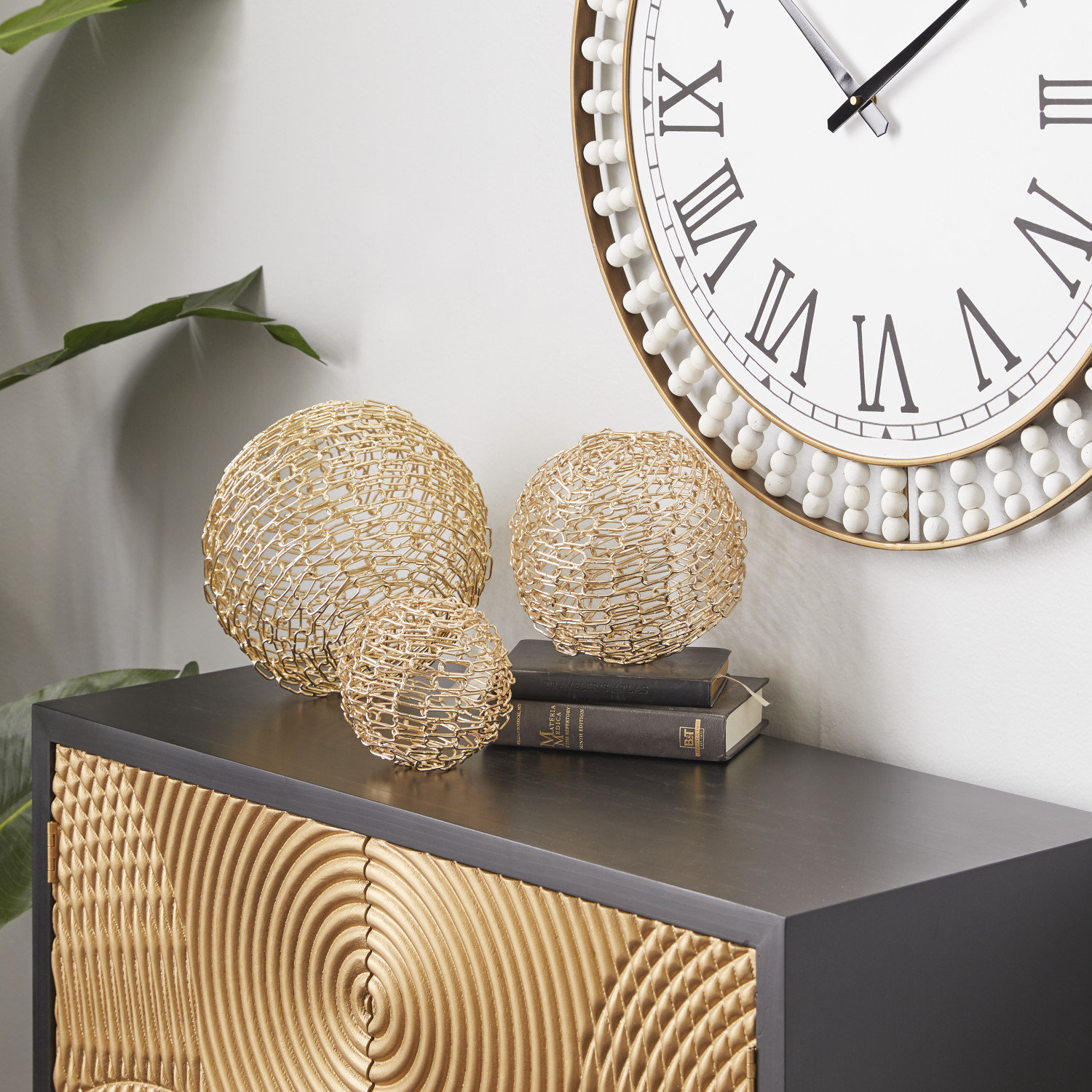 Cosmoliving By Cosmopolitan 3-Piece Gold Metal Sculpture & Reviews ...
