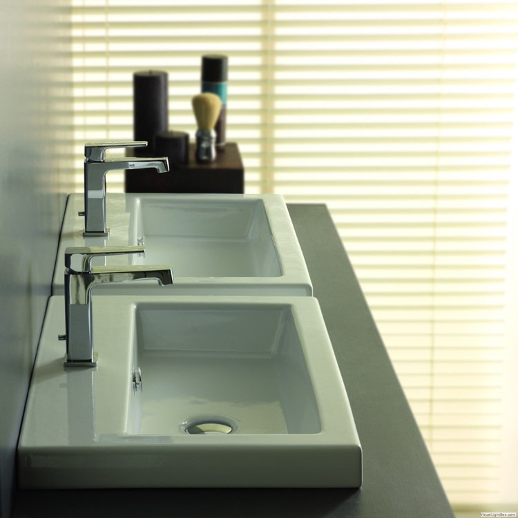 Ceramica Tecla By Nameeks 40 15.7'' White Ceramic Rectangular Bathroom ...