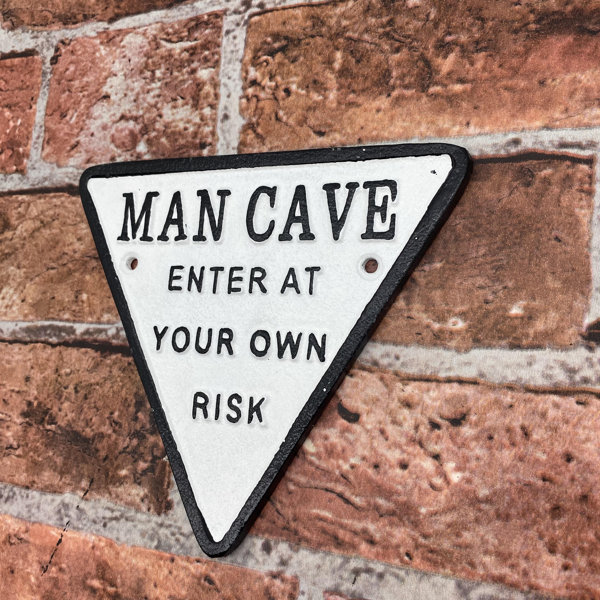 Happy Larry Eilers Cast Iron Man Cave Wall Sign | Wayfair.co.uk
