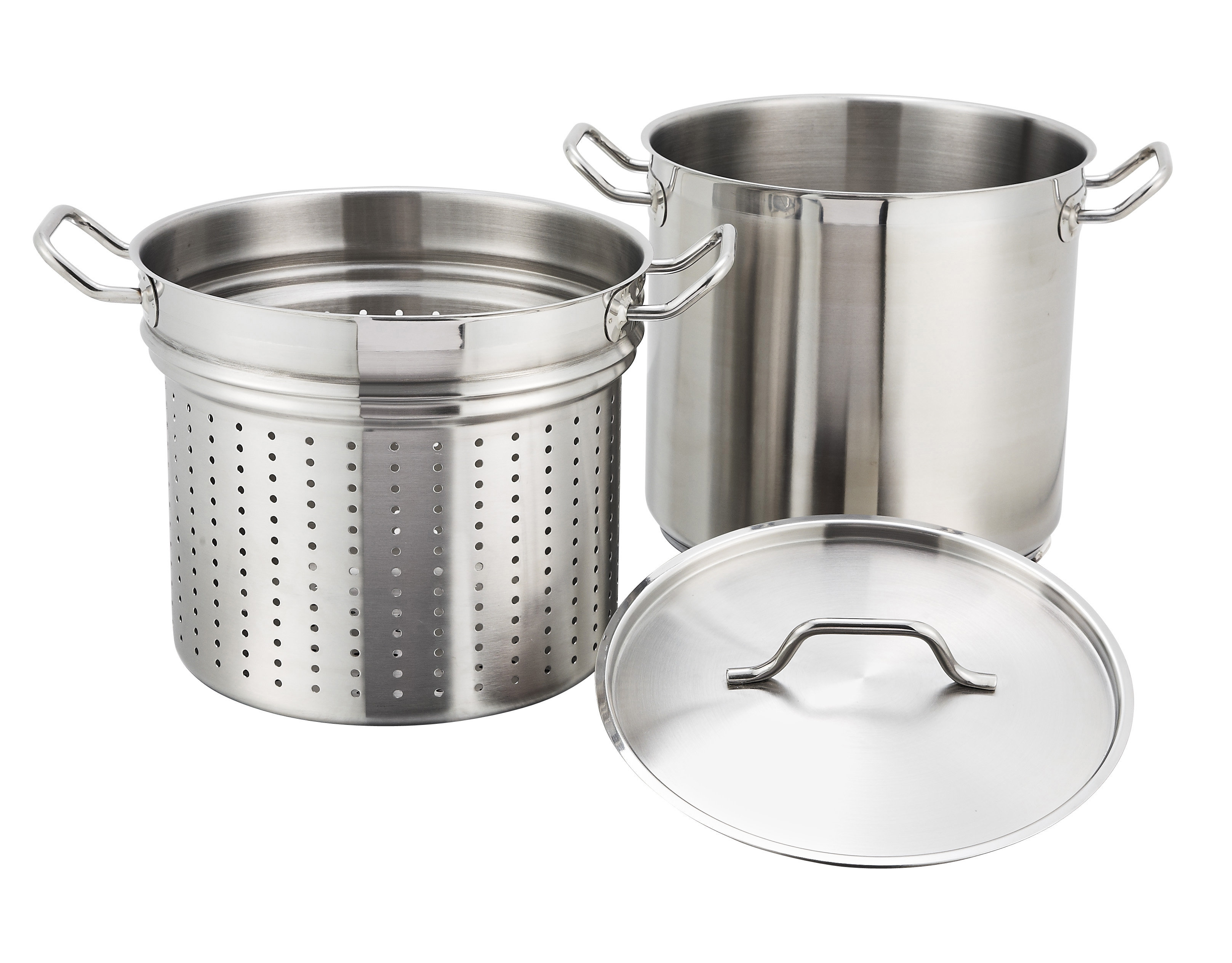 Winco 2 Piece 8-Quart Stainless Steel Steamer/Pasta Cooker Set | Wayfair