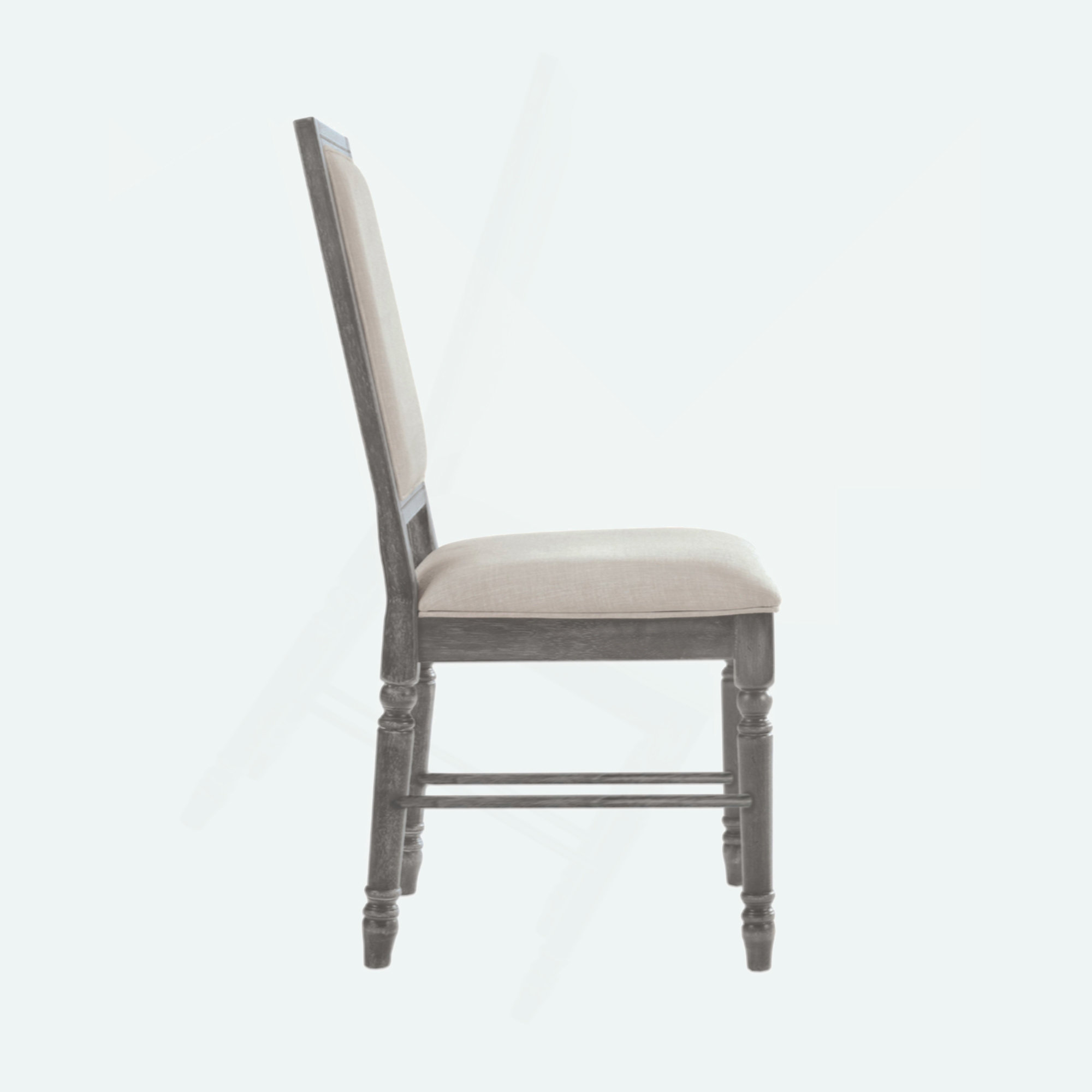 One Allium Way® Set Of 2 Linen Upholstered Dining Chairs, Cream And ...