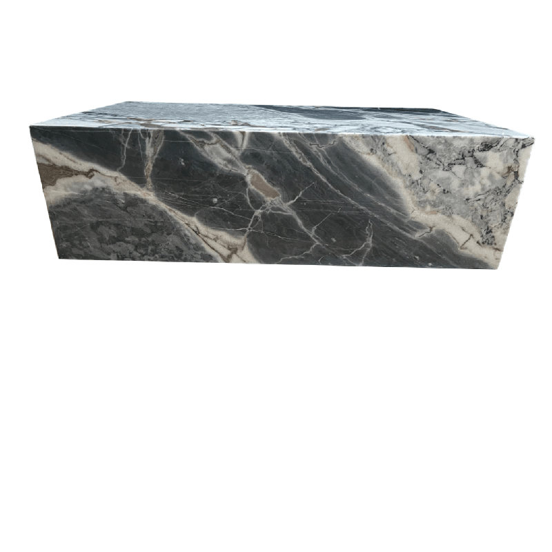 BETACH Genuine Marble Block Coffee Table - Galaxy Blue Marble | Wayfair