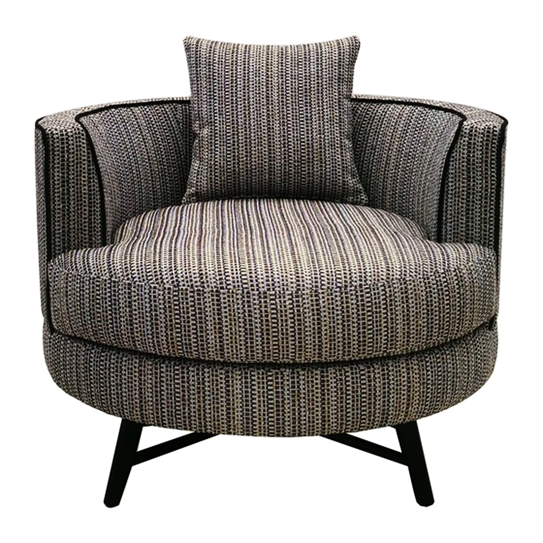 Hokku Designs High Density Foam Filled Swivel Chair, Solid Wood ...