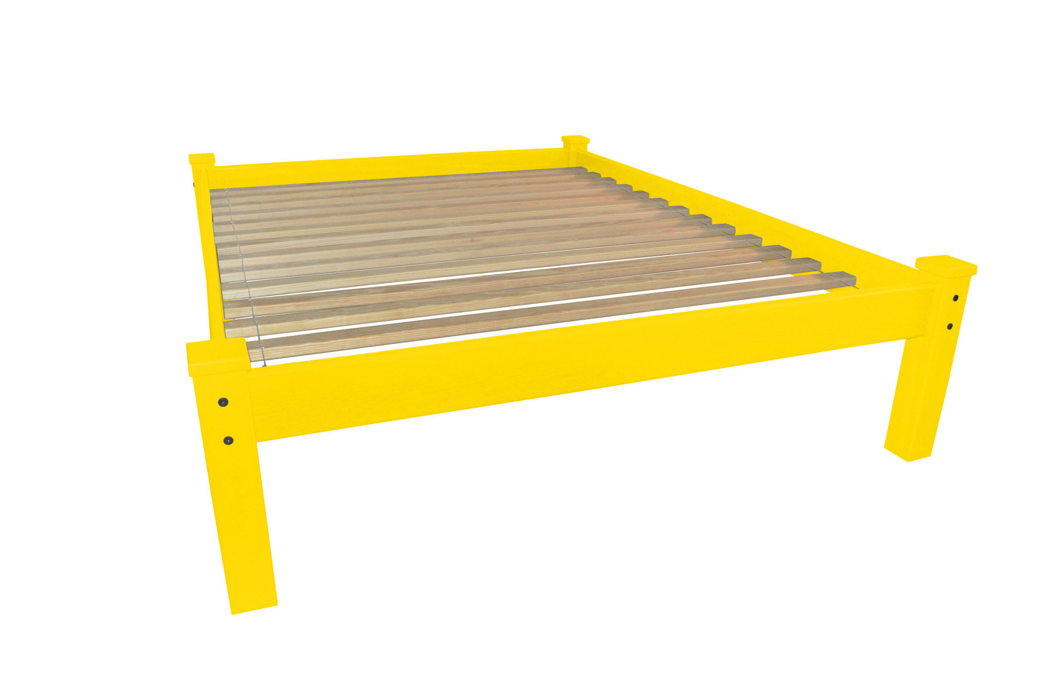 HomeRoots Canary Yellow Solid Wood Queen Bed Frame - Wayfair Canada