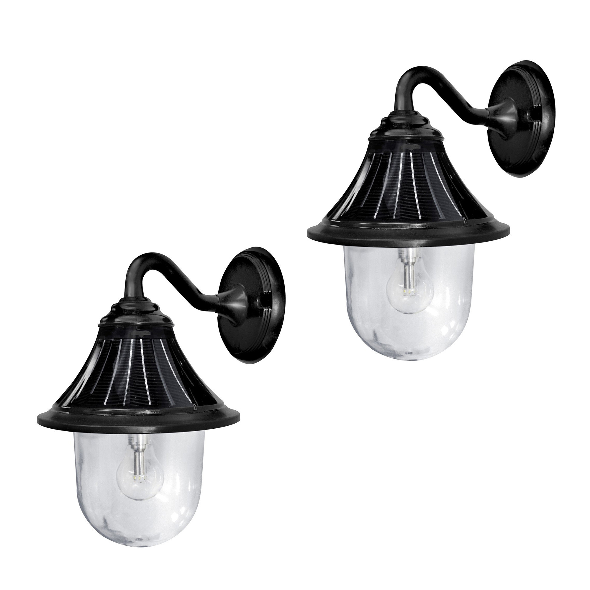 Breakwater Bay Orion 13 In. Black Dusk To Dawn Outdoor Solar Lantern ...